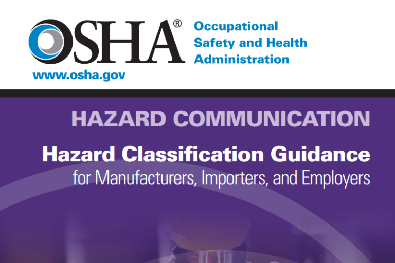 OSHA Releases Hazard Classification Guide – Quantum Compliance